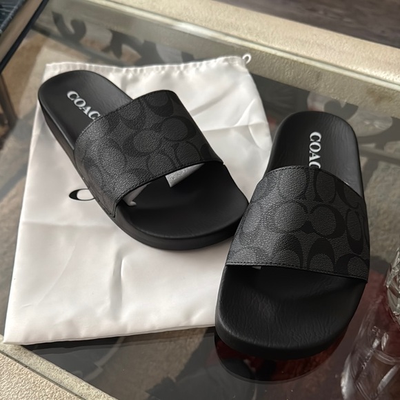 Coach | Shoes | Coach Black Slide Sandals | Poshmark
